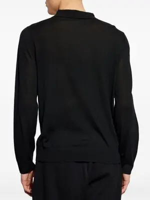 Paul Smith Merino Polo Shirt - Black
