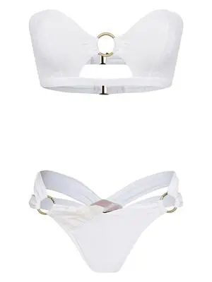 AMIR SLAMA Ring-detail Bikini Set - White