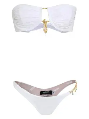 AMIR SLAMA X Jade Picon Charm-detail Bikini - White