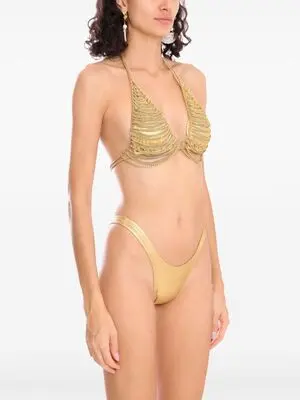 AMIR SLAMA Chain Link Detail Bikini Set