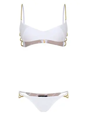 AMIR SLAMA Chain Link-detail Bikini Set - White