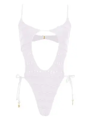 AMIR SLAMA Cut-out Detail Swimsuit - White
