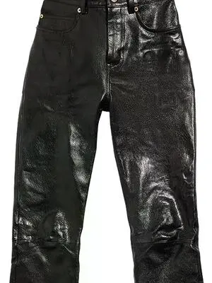 Balenciaga Flared Leather Trousers