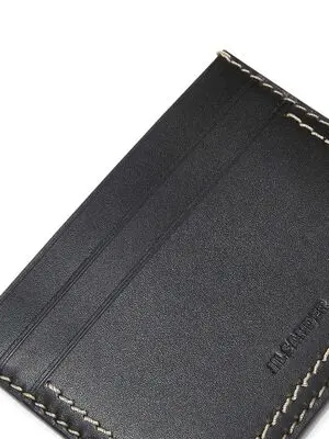 JIL SANDER Logo-debossed Card Holder - Black