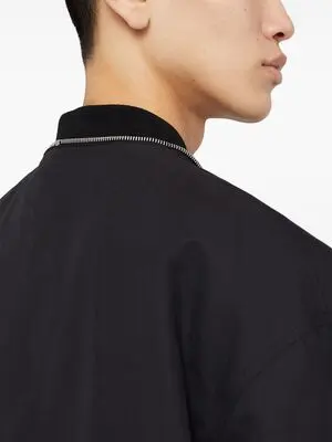 JIL SANDER Zipped Bomber Jacket - Black