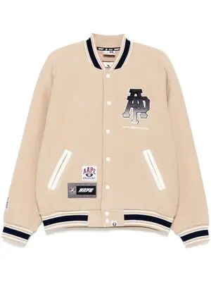 AAPE BY *A BATHING APE® Logo Varsity Jacket