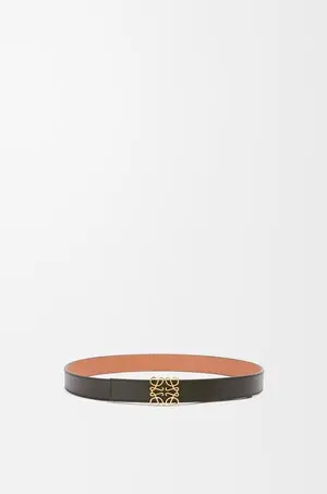 Loewe Reversible Anagram Belt - Tan/black/gold