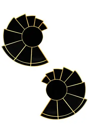 SORDO Nautilus Earrings - Black