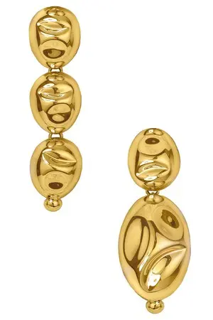 SORDO Puerto Asymmetric Dangle Earrings - Gold Plated
