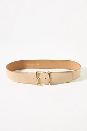 Anthropologie Square-buckle Suede Belt - Light Sand