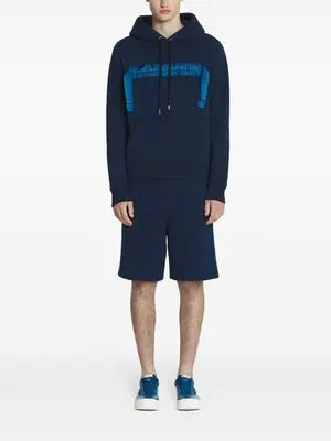 LANVIN Curb-lace Hoodie - Blue