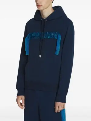 LANVIN Curb-lace Hoodie - Blue