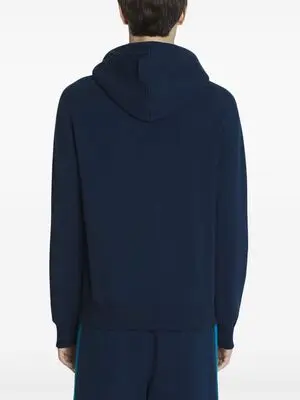LANVIN Curb-lace Hoodie - Blue
