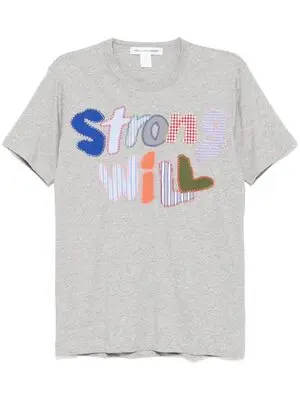 Comme Des Garçons Embroidered-strong Will T-shirt