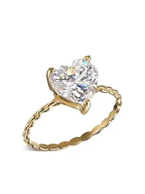 ANABELA CHAN 9kt Yellow Mini Heart Ring