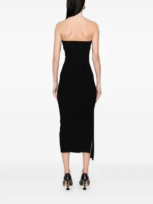 Victoria Beckham Ribbed Pencil Midi Skirt