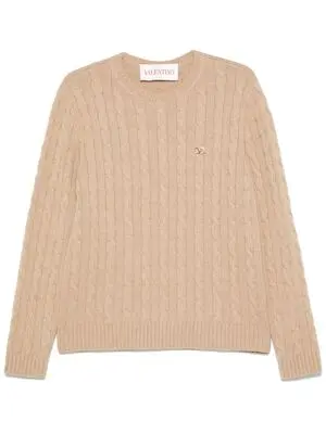Valentino Garavani Cable-knit Sweater - Neutrals