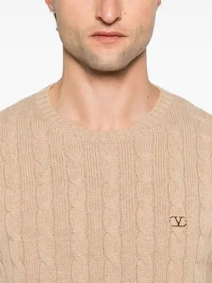 Valentino Garavani Cable-knit Sweater - Neutrals