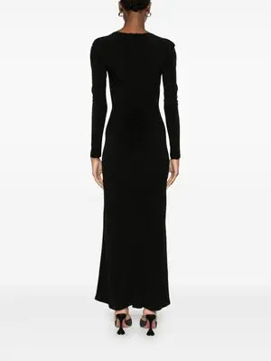 Patrizia Pepe Crepe Maxi Dress - Black