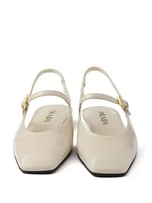 Prada Leather Slingback Ballerinas
