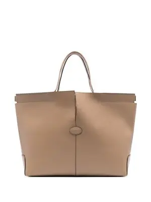 TOD'S Medium Leather Tote Bag - Brown