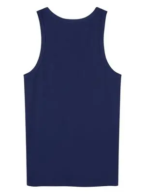 Versace Logo-embroidered Ribbed Tank Top