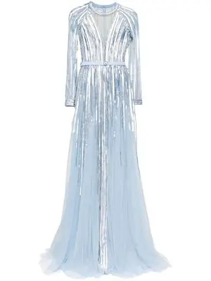 SAIID KOBEISY Sequinned Tulle Gown