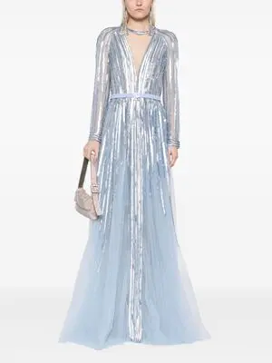 SAIID KOBEISY Sequinned Tulle Gown