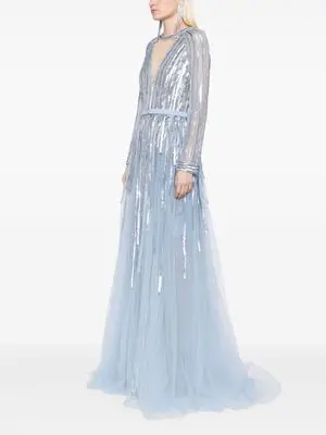 SAIID KOBEISY Sequinned Tulle Gown
