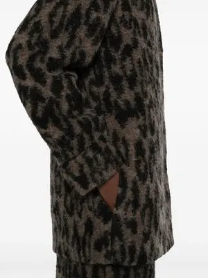 A.M.G. Leopard Print Wool Jacket