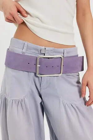Free People Suede Hip Belt - Fields Of Lilac