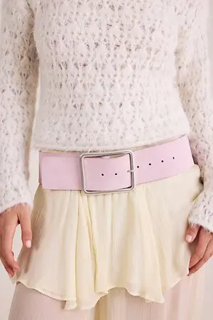 Free People Suede Hip Belt Primrose Pink