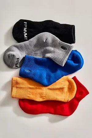 Free People Old Faithful Solid Ankle Socks Red