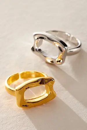 Free People Square Ring - Silver