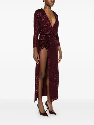 ANA RADU Sequin-embellished Bodysuit And Skirt Set