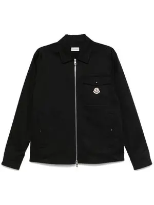 Moncler Zip-up Shirt Jacket - Black