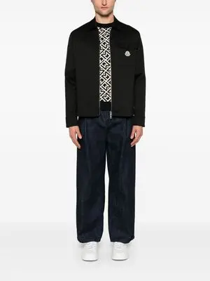 Moncler Zip-up Shirt Jacket - Black