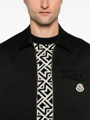 Moncler Zip-up Shirt Jacket - Black
