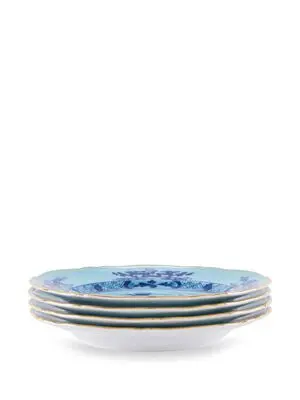 GINORI 1735 Oriente Italiano Tesori Iris Dessert Plates