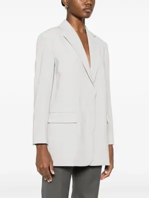 Theory Crepe Blazer - Silver