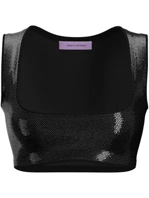 MARGHERITA MACCAPANI Rhinestone-embellished Crop Top
