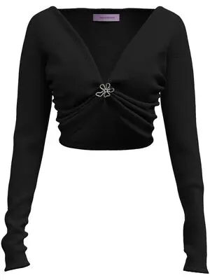 MARGHERITA MACCAPANI Angela Crop Top - Black