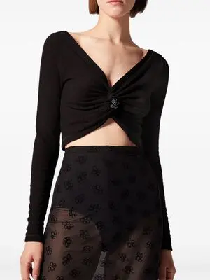 MARGHERITA MACCAPANI Angela Crop Top - Black