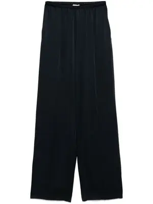 FORTE_FORTE Satin Straight-leg Trousers - Blue