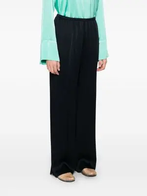 FORTE_FORTE Satin Straight-leg Trousers - Blue