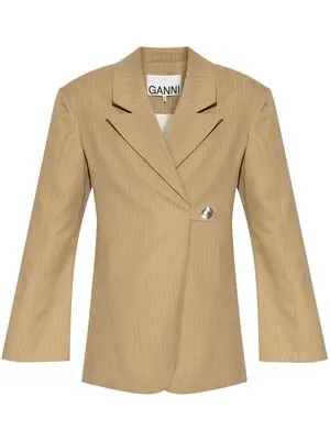 GANNI Striped Blazer