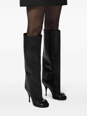 Versace 105mm Opera Bow Knee-high Boots