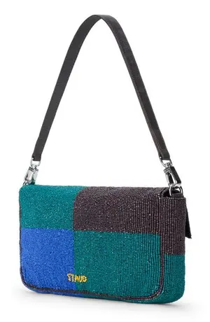 Staud Timmy Beaded Shoulder Bag - Conch Shell