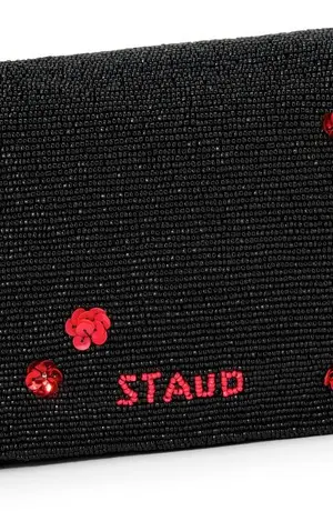 Staud Timmy Beaded Shoulder Bag - Poppy
