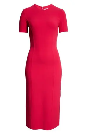 Michael Kors Stretch Wool Midi Sheath Dress